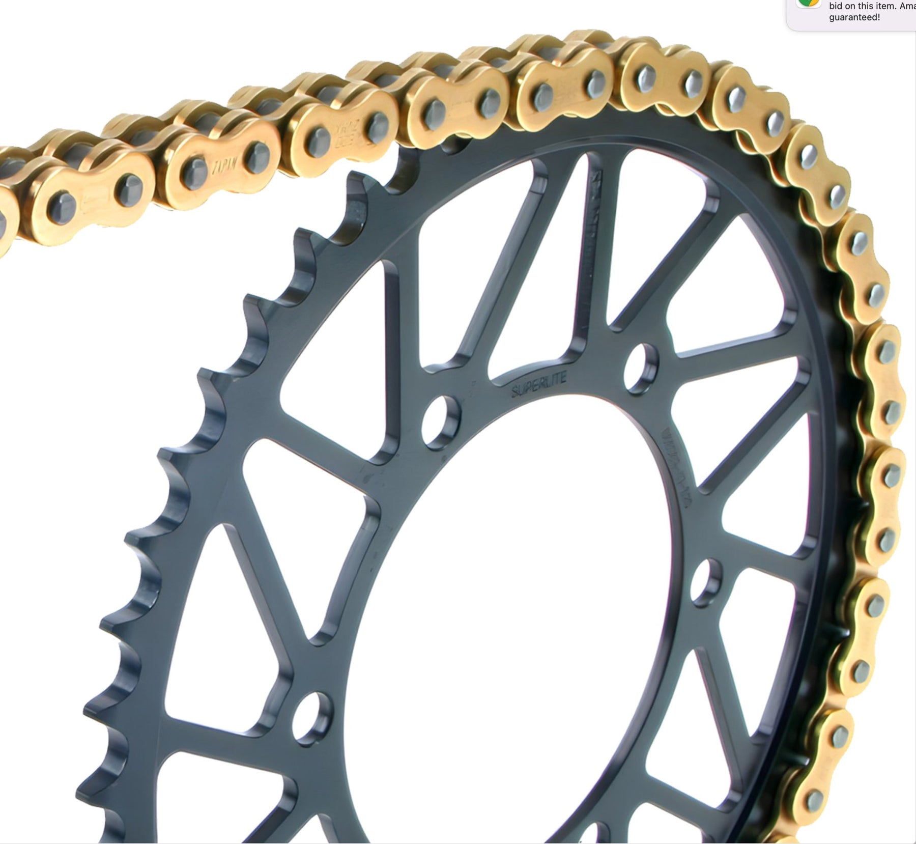 Rippin Moto RPN420MX Premium Gold MX O-Ring Chain for Surron Light Bee ...
